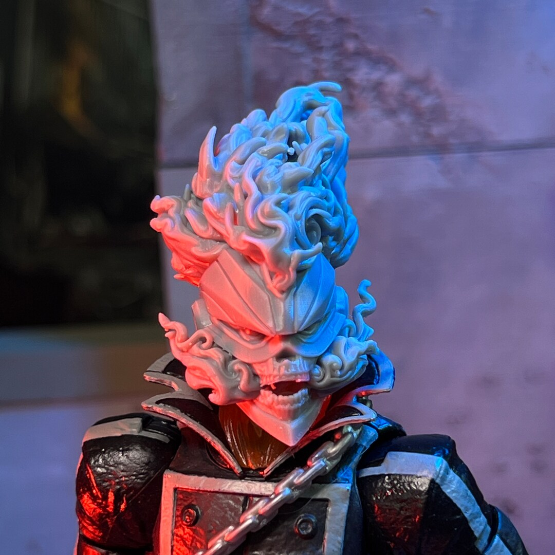 Hellfire Demon Rider 3D Printed Head Sculpt (unfinished, Made to Order ...