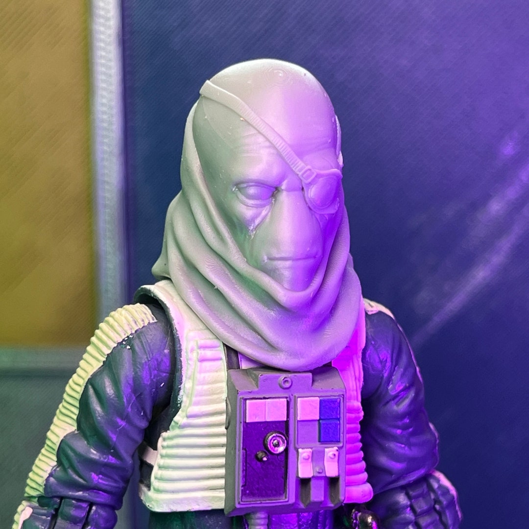 Alien Pirate Duros With Wrap & Eye Patch Head Sculpt 1:12 Toy Accessory ...