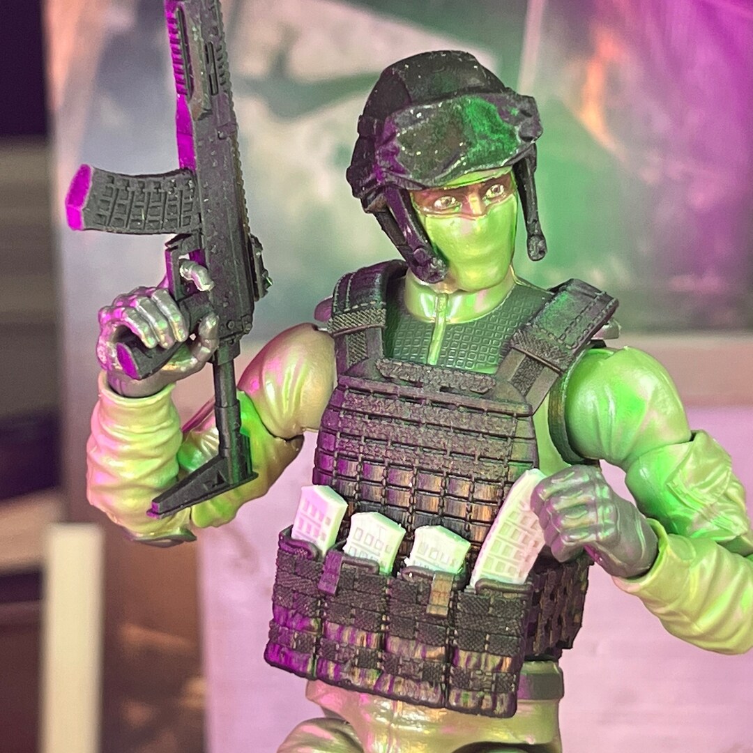 Model MB Rifleman Plate Carrier Vest 1:12 Scale Toy Accessory Mags Sold ...