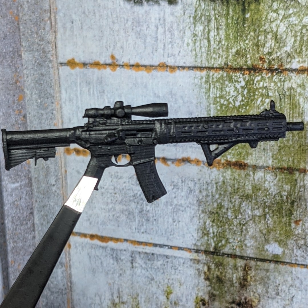 Mk18 Sniper Scope/tactical Grip 1:12 Scale Toy Accessory (unfinished ...