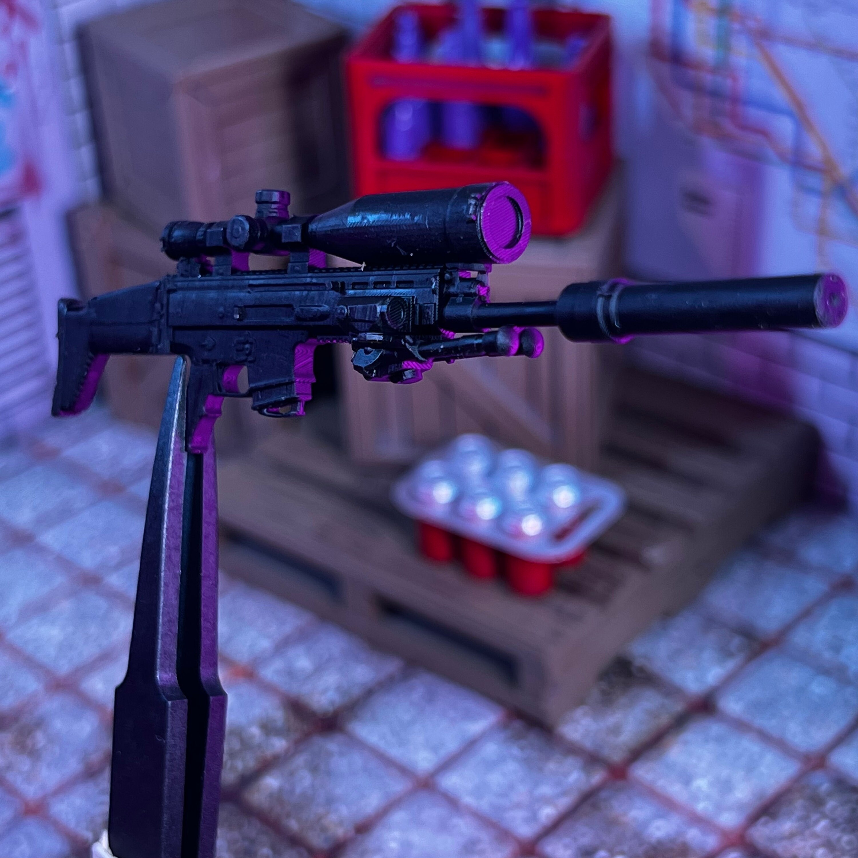 Scar H Suppressed Sniper Rifle Configuration 1:12 Scale Toy - Etsy