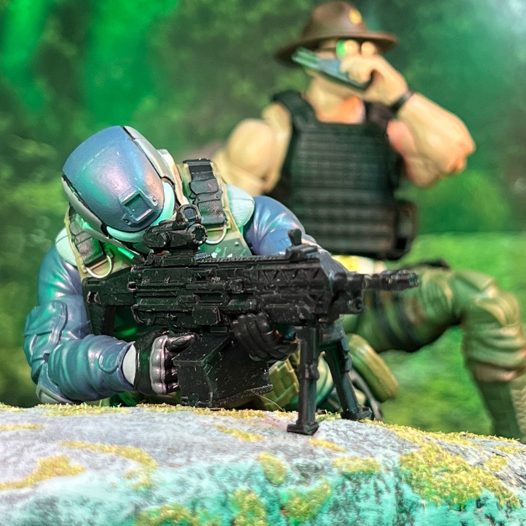 FN EVOLYS Urban Combat LMG With Bipod 1:12 or 1/18 Scale Toy Accessory ...