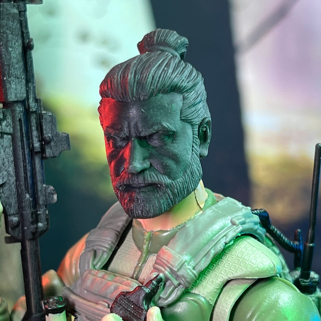 Man Bun Warrior Custom 3D Printed Head Sculpt (unfinished, Made to ...