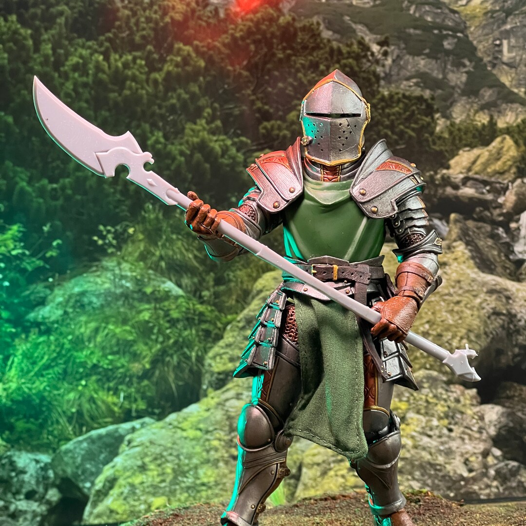 Elven Glass Halberd Polearm Mythic 7" Scale Toy Accessory (unfinished ...