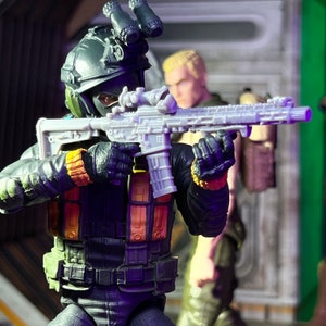 M4 Long Barrel DMR With ACOG Reflex Hybrid Sight 1:12 Scale Toy ...