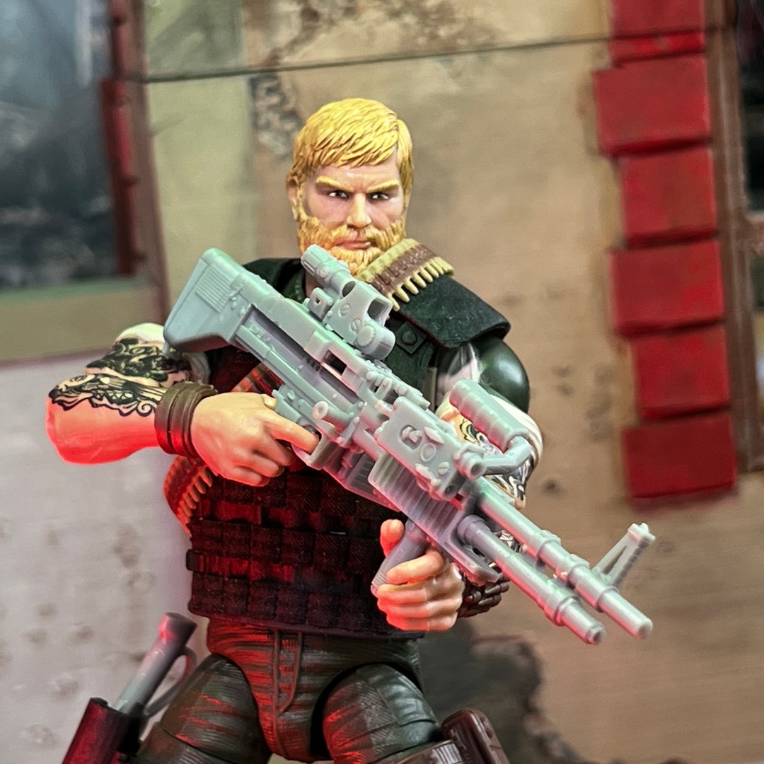 M60 E4 Strike Force LMG With Foregrip & Tac Laser 1:12 Scale Toy ...