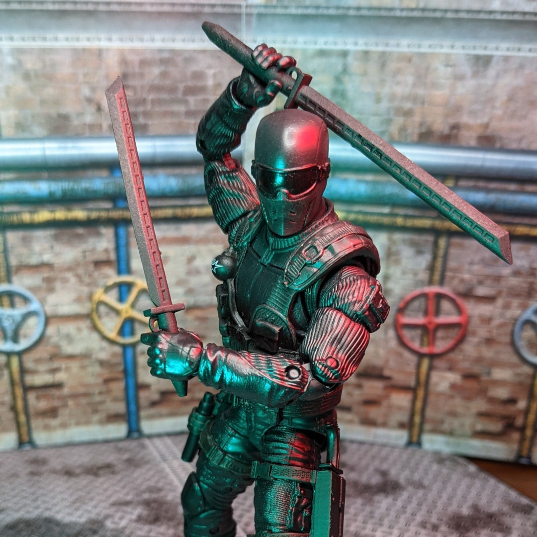 Cyber Ninja Katana Set 1:12 Toy Accessory (unfinished, Made to Order ...