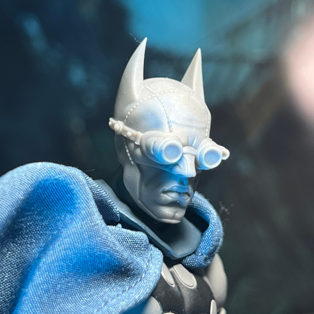 Victorian Bat Vigilante- Googles Down- 3D Printed Custom Head Sculpt ...