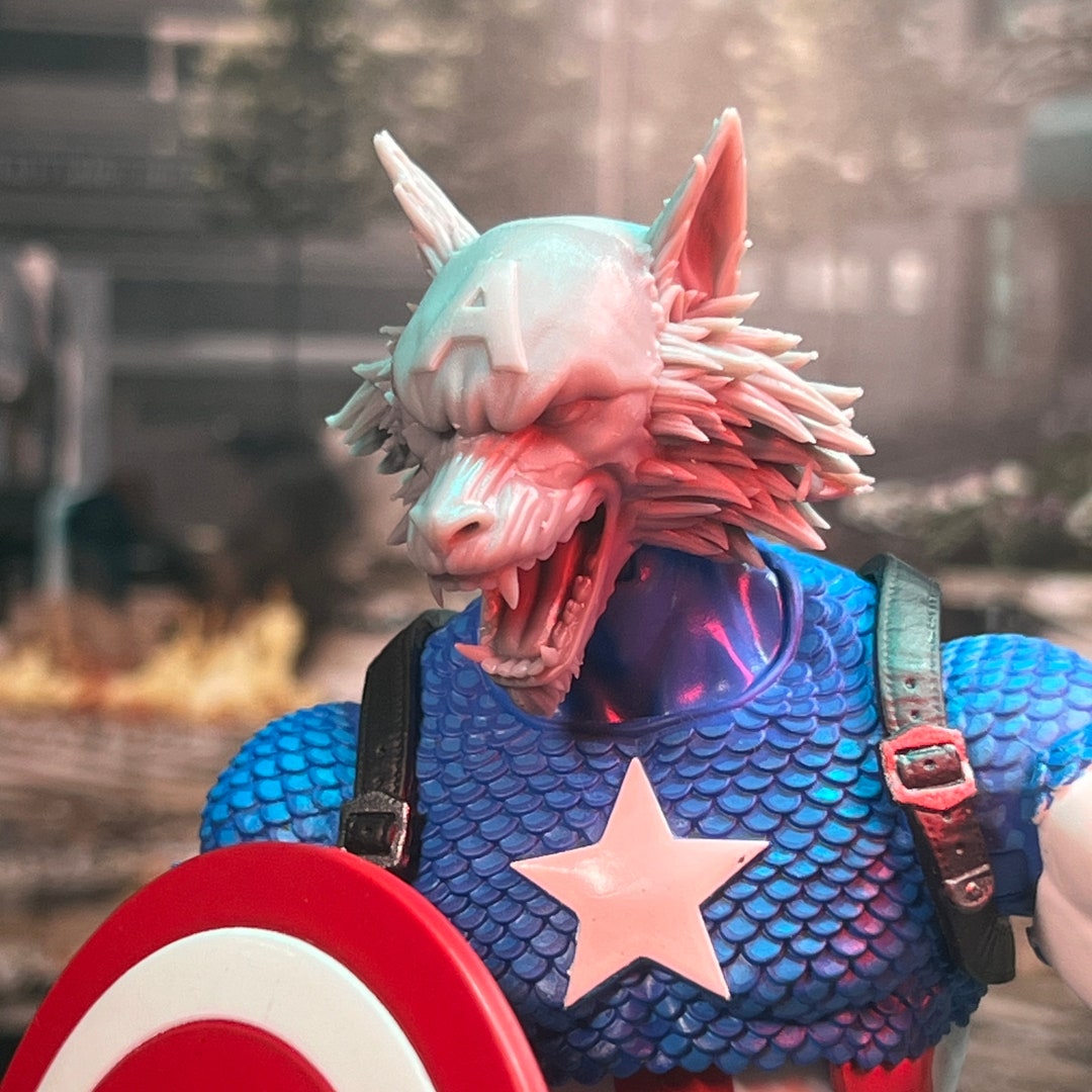 Super Soldier Werewolf Custom 3D Printed Head Sculpt (unfinished, Made ...