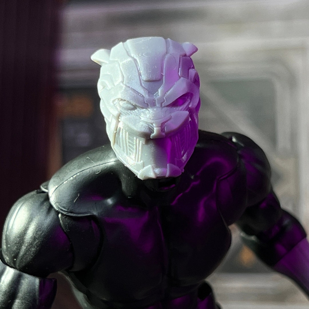 Tech Warrior Panther Prince Custom 3D Printed Head Sculpt (unfinished ...
