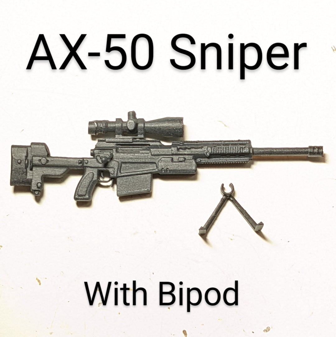 AX-50 Sniper With Removable Bipod 1:12 Scale Toy Accessory unfinished ...