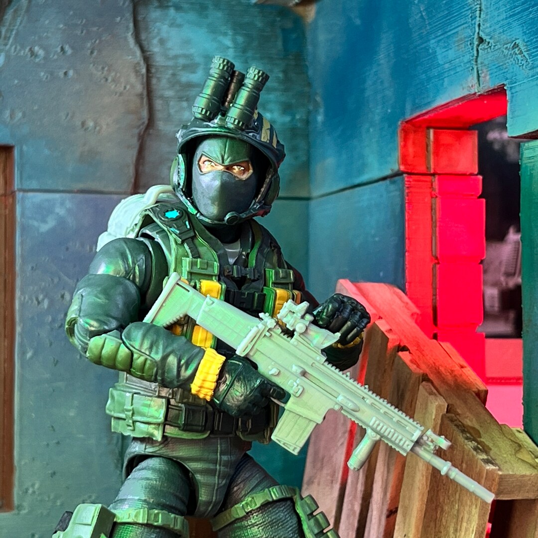 MB Scar-h Mk2 Acog Foregrip Rifle 1:12 Scale Toy Accessory (unfinished ...