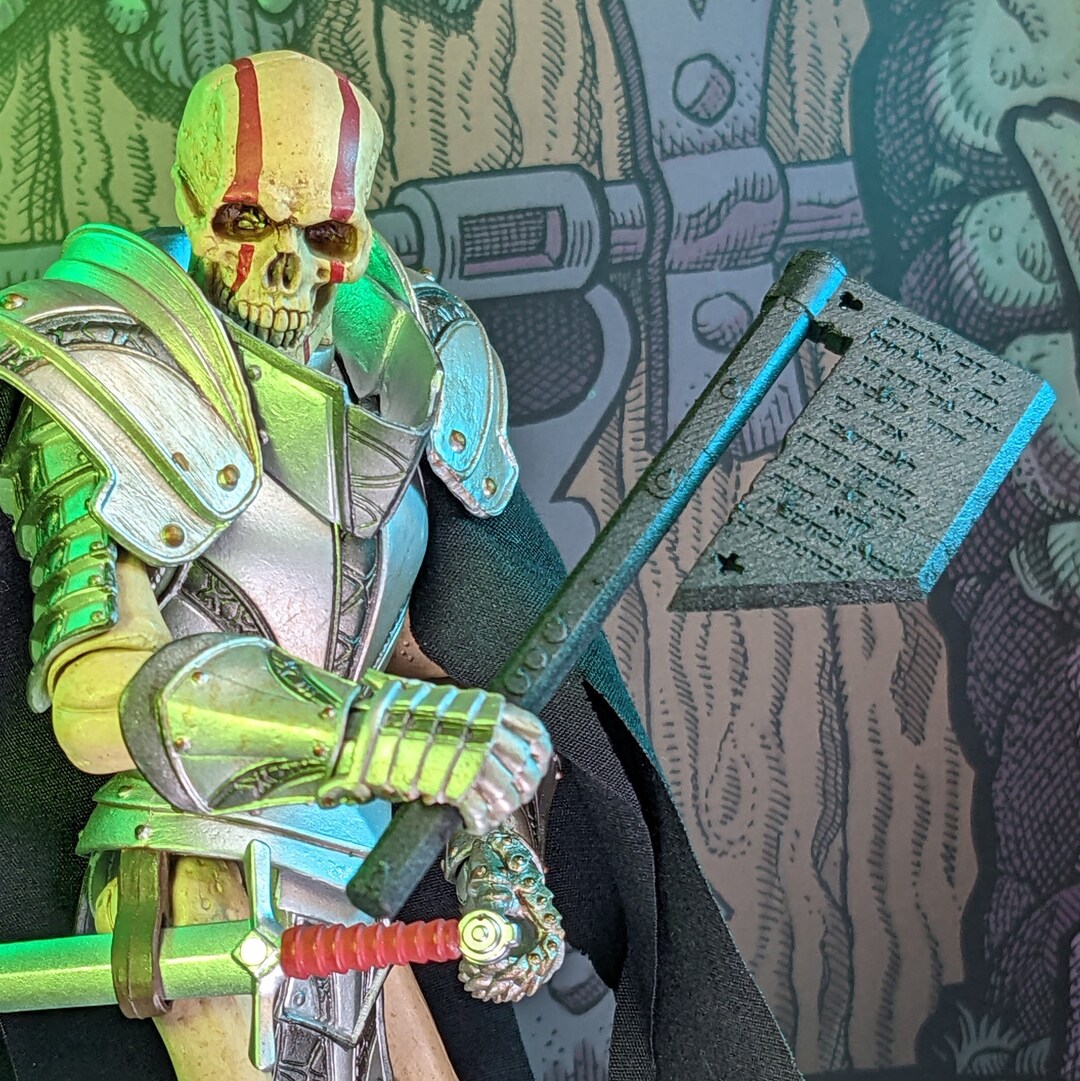 Inscribed Axe Cleaver Mythic 7" Scale Toy Accessory (unfinished, Made ...