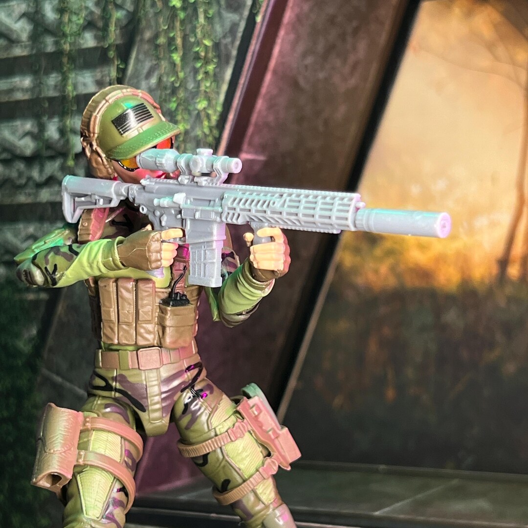 MB MCX S3 Spear Sniper Scope Suppressor & Foregrip Assault Rifle 1:12 ...