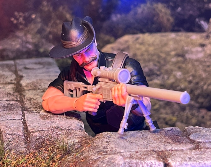 DVL-10 Urbana Saboteur Sniper Rifle Bipod Deployed 1:12 Scale Toy ...