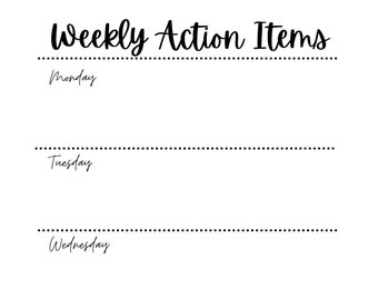 Action Item List - Etsy
