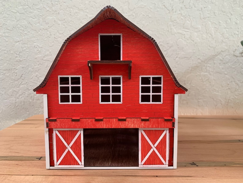 Digital Download, Miniature Barn, Laser Cut, Glowforge, Sliding Doors ...