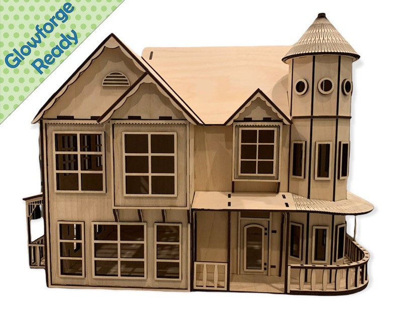 Digital Download - Laser Cut Victorian House, Glowforge, Nativity, LED ...