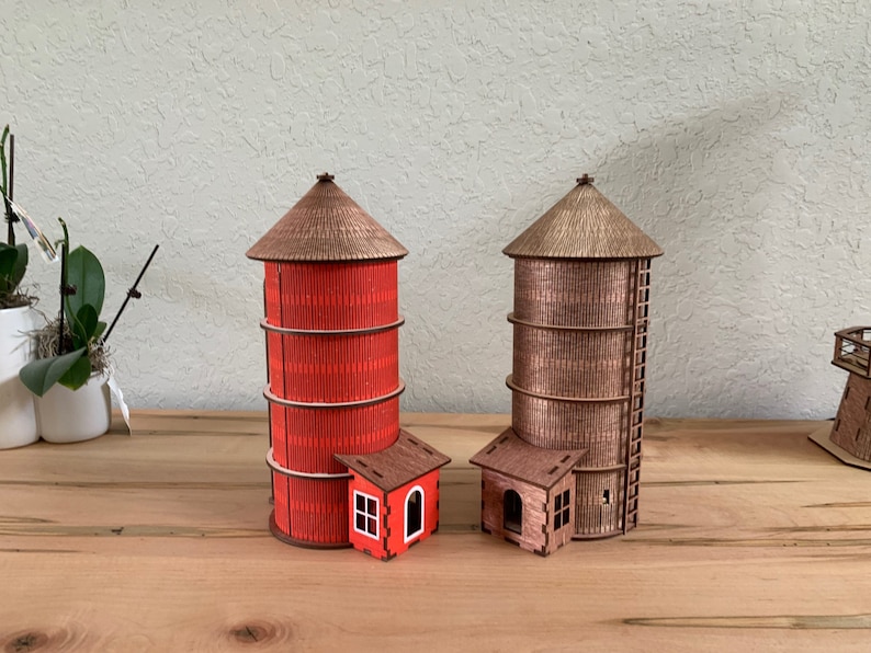 Digital Download Miniature Barn and Silo Laser Cut - Etsy