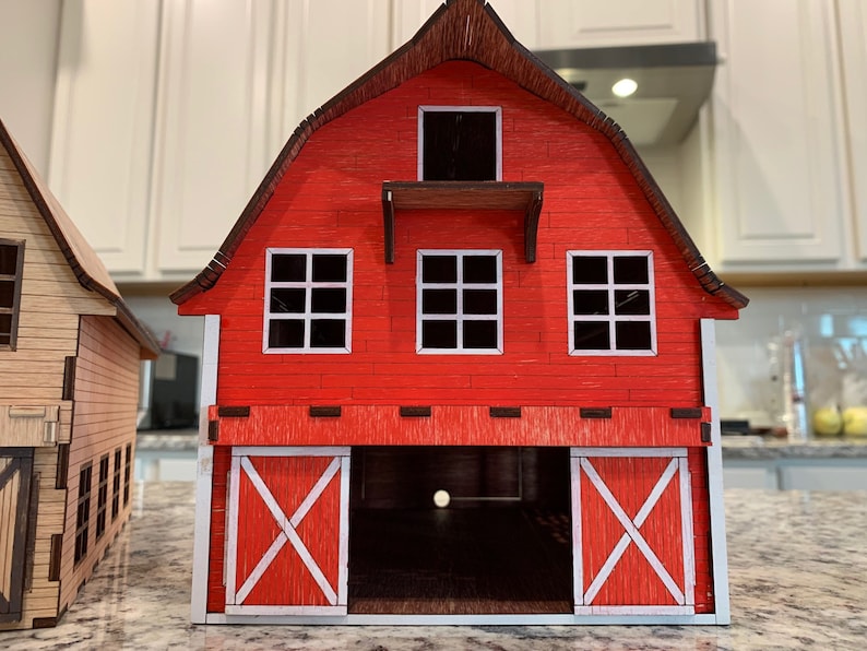 Digital Download Miniature Barn and Silo Laser Cut - Etsy