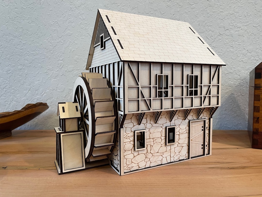 Digital Download SVG- Laser Cut Water Wheel Waterwheel Grain Mill ...