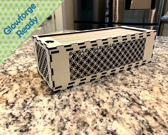 Digital Download Laser Cut Glowforge Sliding Lid Box Tambour - Etsy