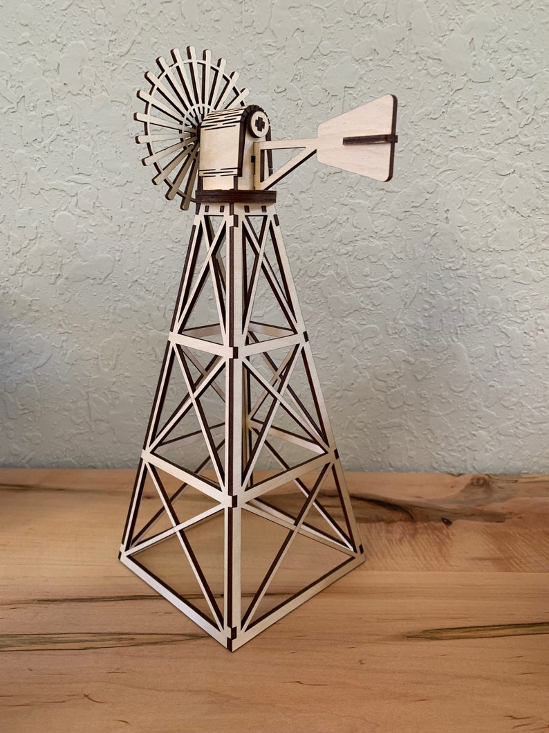 Digital Download, Miniature Windmill, Laser Cut, Glowforge, Farm ...