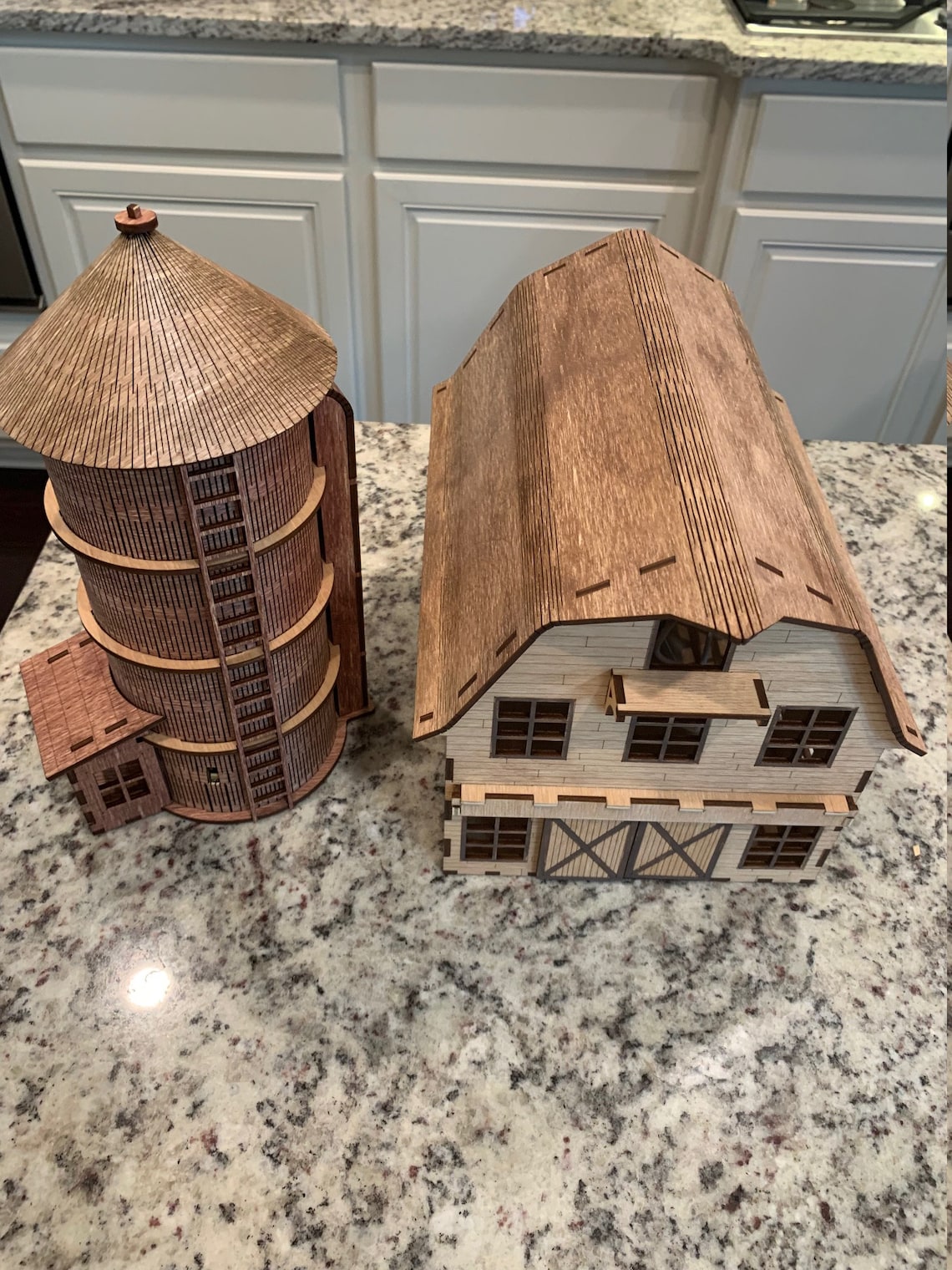 Digital Download Miniature Barn and Silo Laser Cut - Etsy