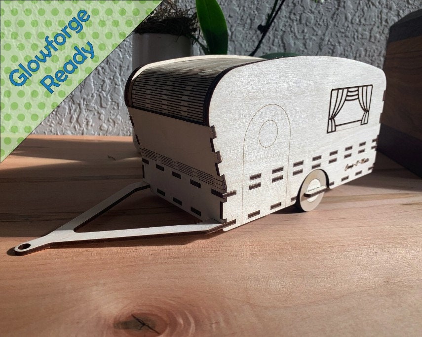 Digital Download Mini Camper Laser Cut Glowforge Sliding Lid | Etsy