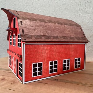 Digital Download, Miniature Barn and Silo, Laser Cut, Glowforge, Farm ...