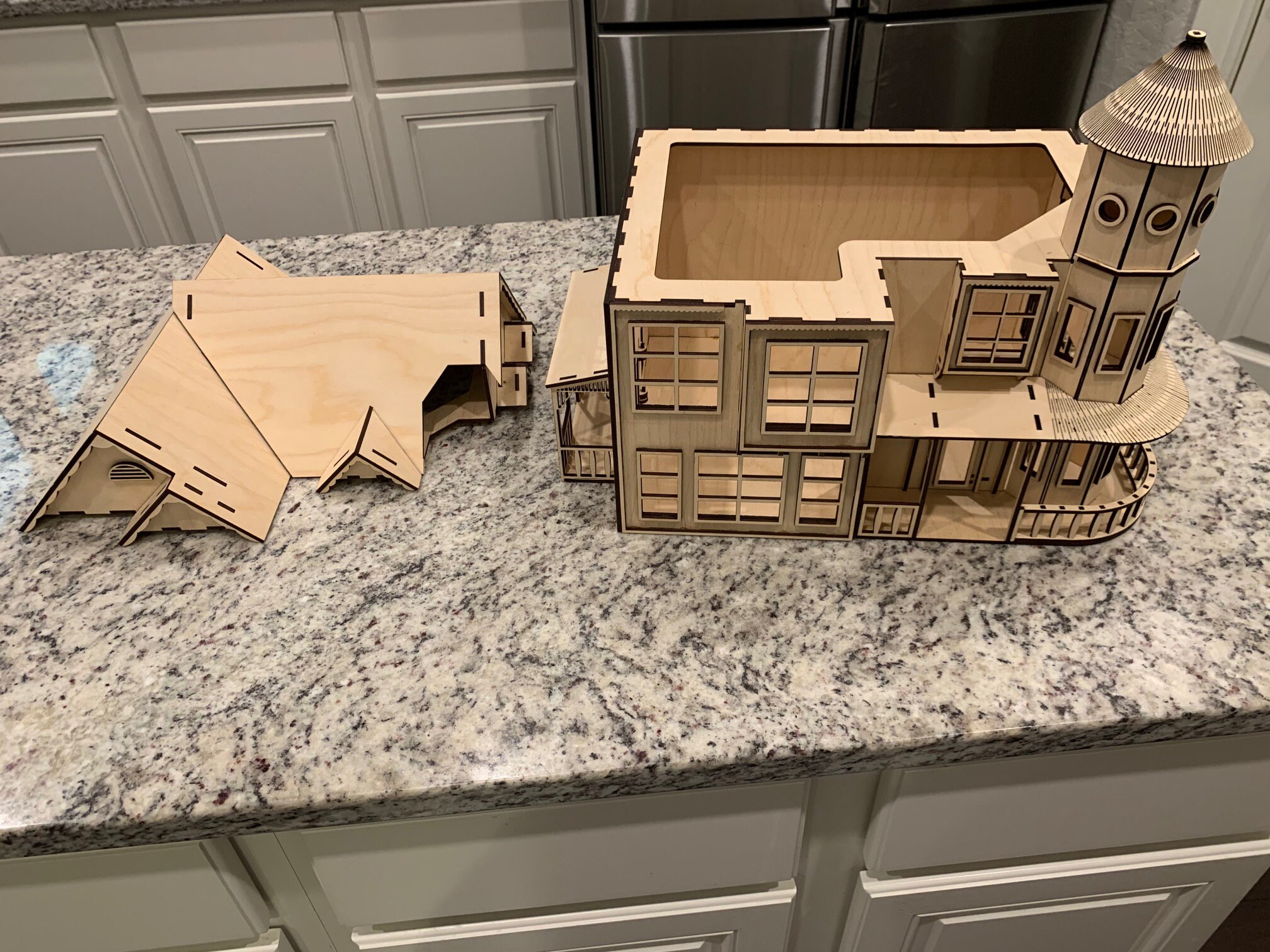 Digital Download - Laser Cut Victorian House, Glowforge, Nativity, LED ...