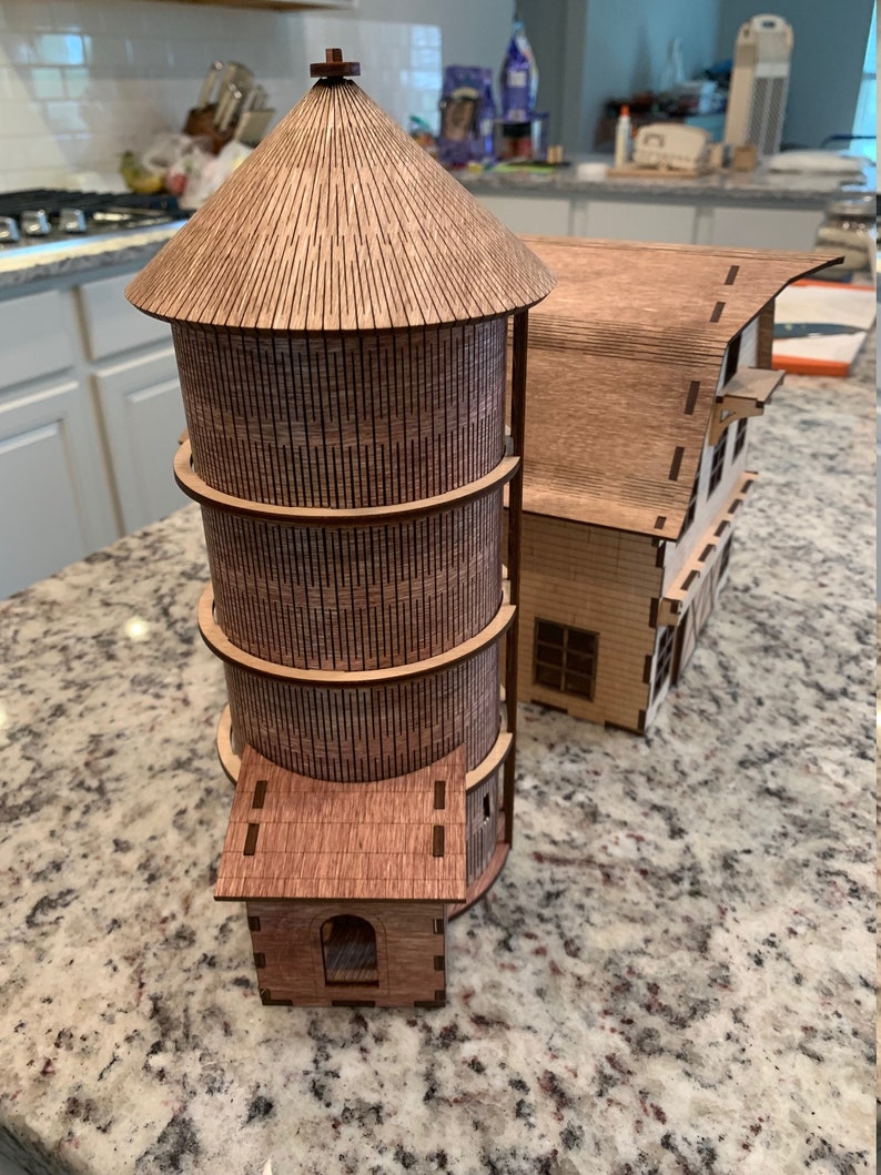 Digital Download, Miniature Barn and Silo, Laser Cut, Glowforge, Farm ...