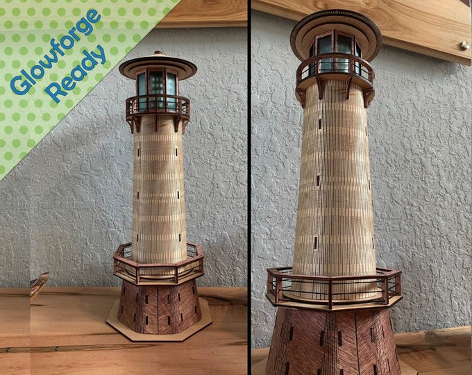 Lighthouse, Diorama Octagon, Cornwall, Laser Cut Layered Wooden Wall ...