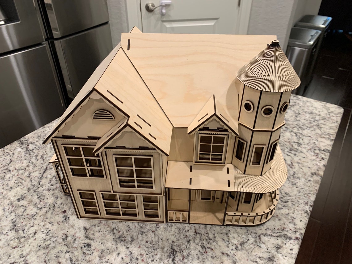 Digital Download Laser Cut Victorian House Glowforge | Etsy