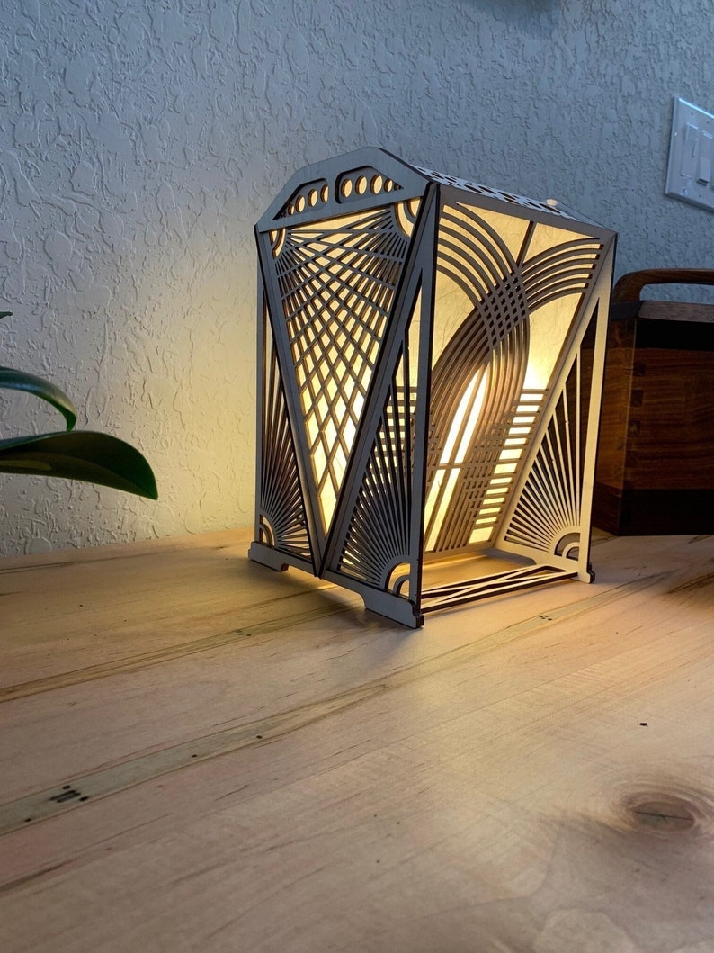 Digital Download Laser Cut Art Deco Style Lamp Lantern - Etsy