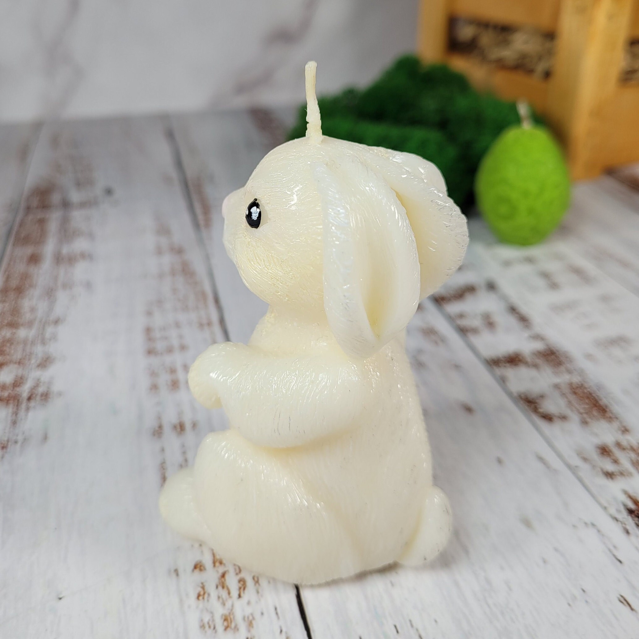 Rabbit Souvenir Cute Birthday Candle, Beeswax Candle, Funny Easter Gift ...