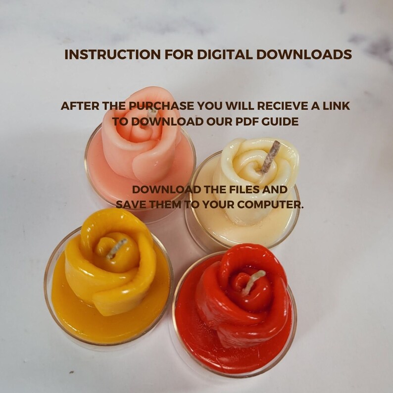 Candle Making PDF Tutorial, Cactus, Hearts, Lip, Rose Candle DIY ...