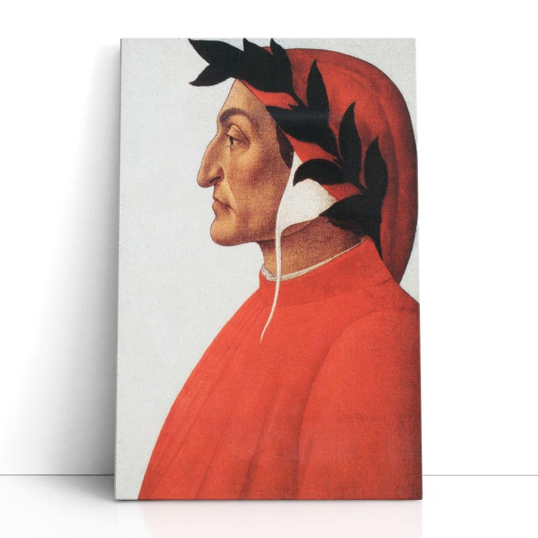 Sandro Botticelli Prints, Dante Alighieri’s Portrait | Canvas Print ...