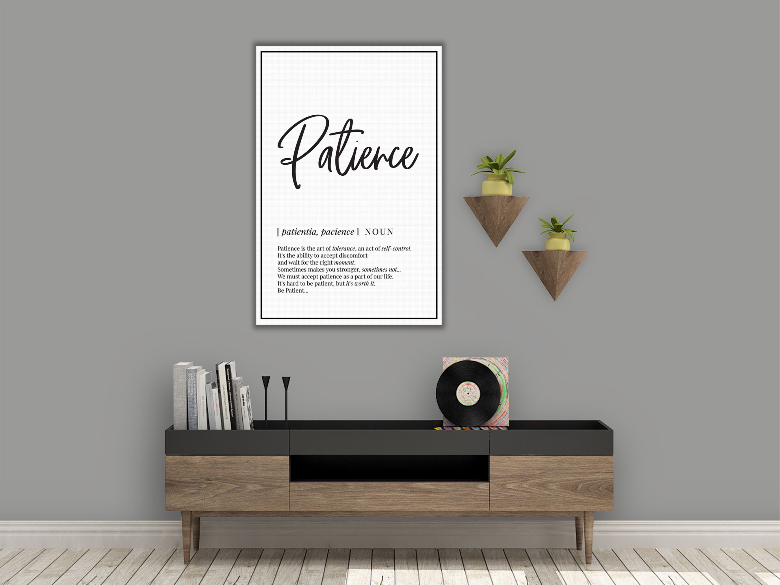 Patience Definition Minimalist Poster Ready to Hang Luxury - Etsy