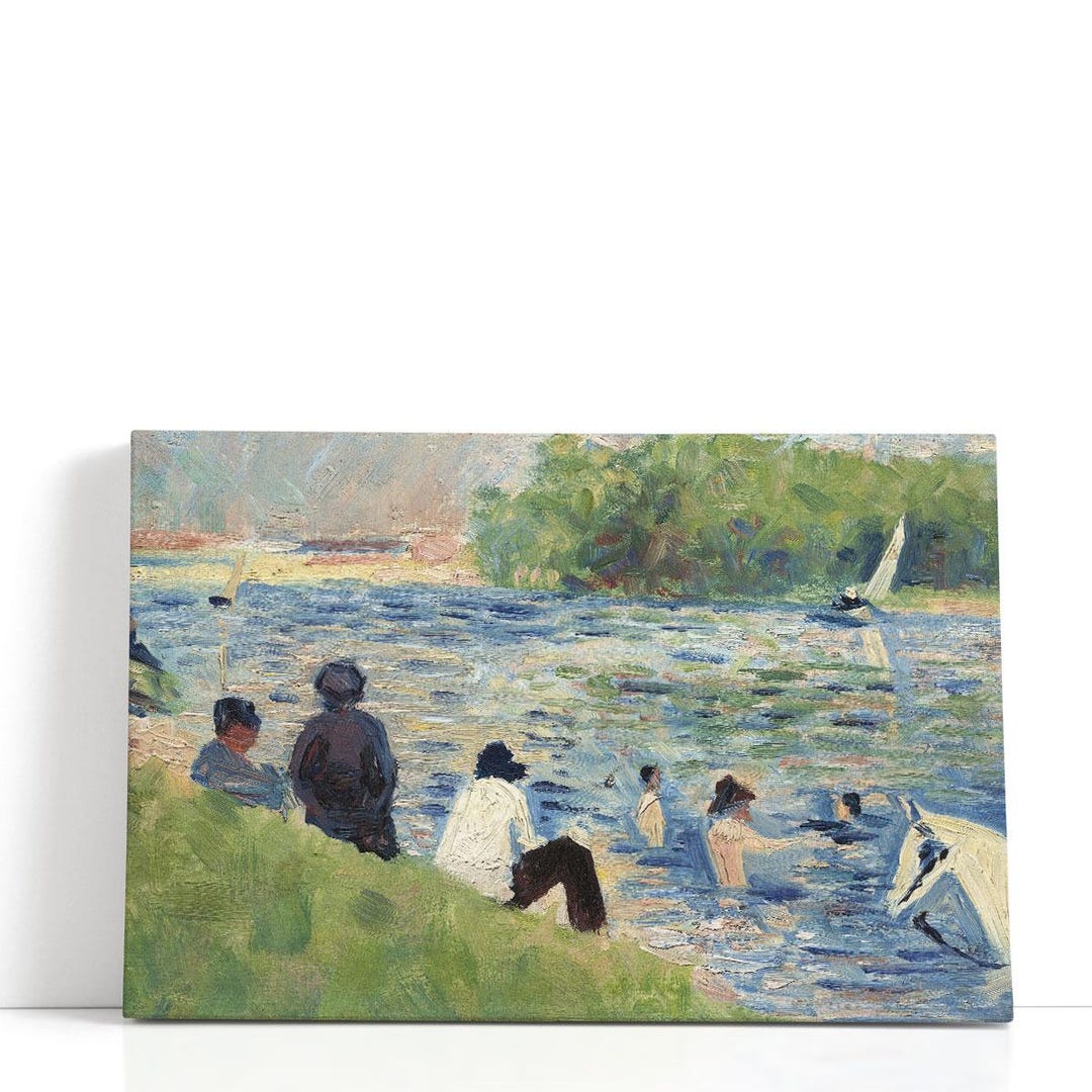 Georges Seurat Painting, Study for Bathers at Asnieres | Canvas Print ...
