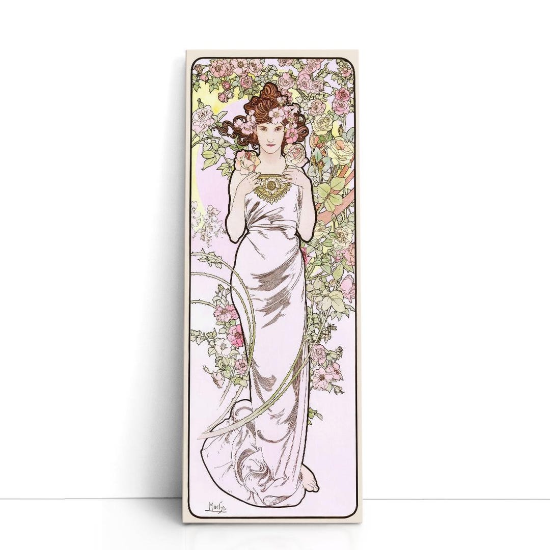 Alphonse Mucha Artwork, Rose, 1898 | Canvas Print Wall Art - Etsy