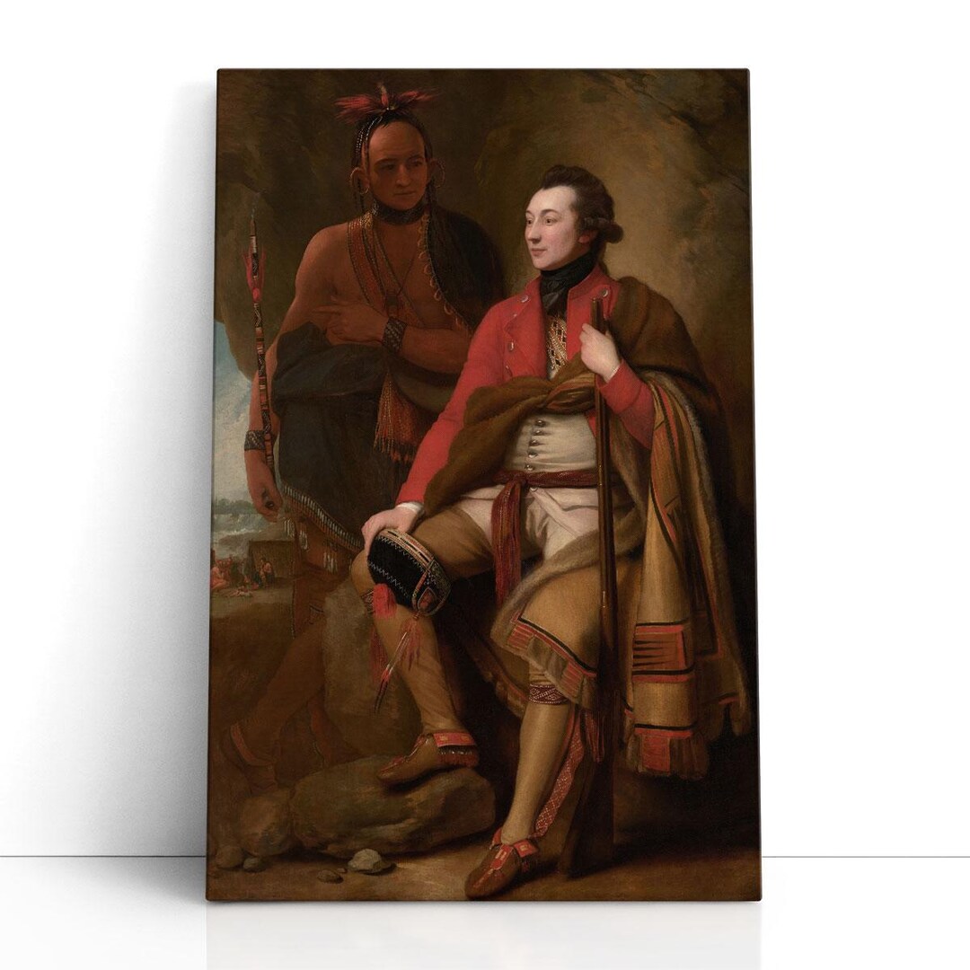 Benjamin West Art, Colonel Guy Johnson and Karonghyontye, 1776 | Canvas ...
