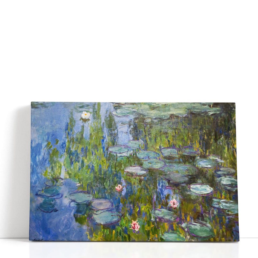 Claude Monet Painting, Water Lilies, 1915 | Canvas Print Wall Art - Etsy