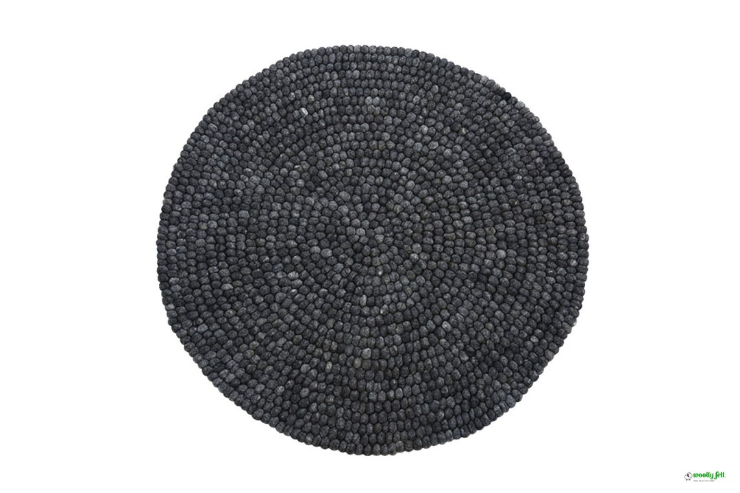 40-300CM Charcoal Gray Round Rugs, Soft Rugs - Living Room Carpet ...