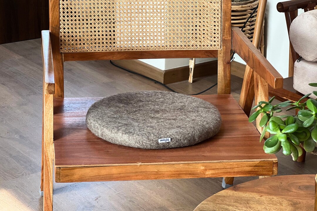 Marbled Brown Wool Chair Pads- Seat Pads: Soft, Handmade and Durable ...