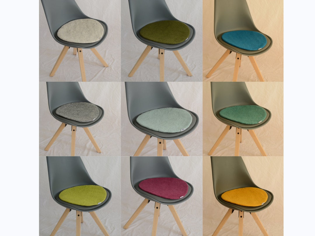 Set of 2 - Outdoor/indoor Felt Seat Pads - Chair Cushions - Felted Seat ...