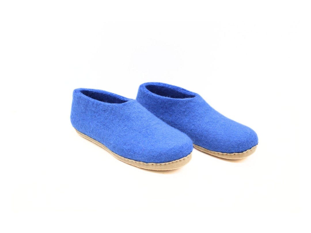 Azure Blue, Pure Wool Indoor Shoes| Indoor Sustainable and Breathable ...