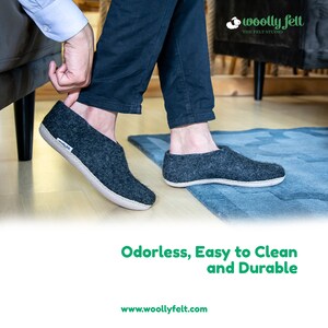 Green Comfy Indoor Foot Wear Unisex Adult Shoes Quality Felt Shoes Foot ...