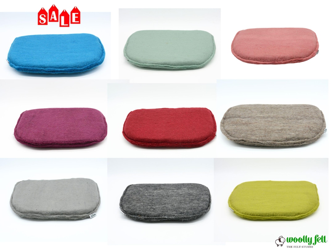 Handmade Felt Wool Chair Pad- Eco-friendly Natural Wool, Comfortable ...