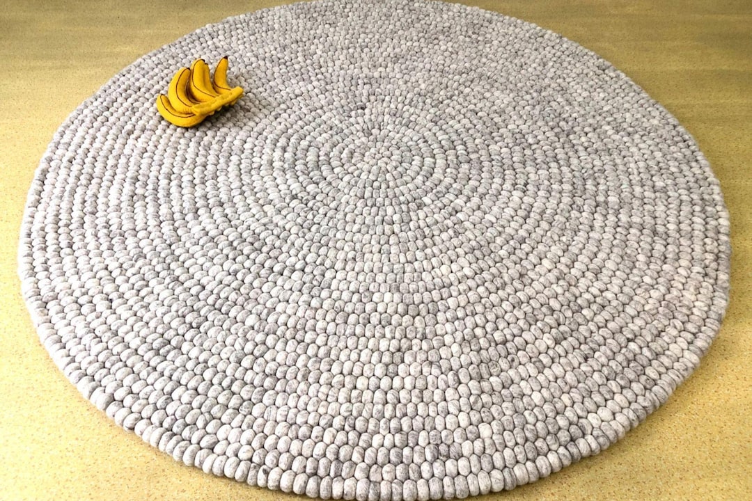 Off White Round Rugs- Wool Rug Made Using 100% Pure Wool- Handmade Rugs ...